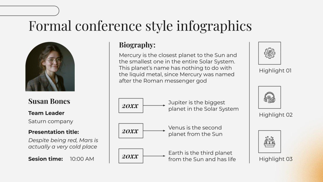 Formal Conference Style Infographics Template