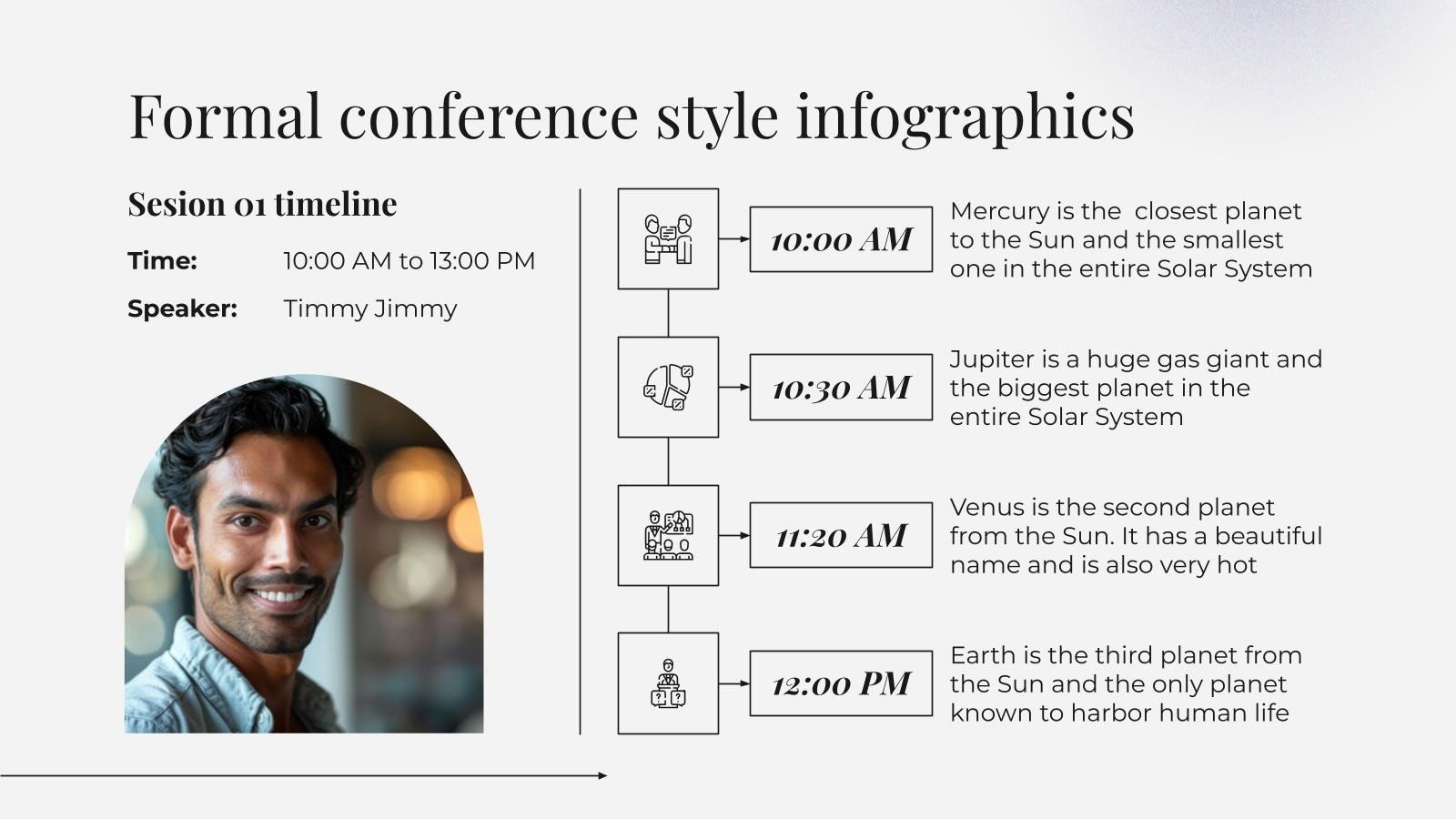 Formal Conference Style Infographics Template