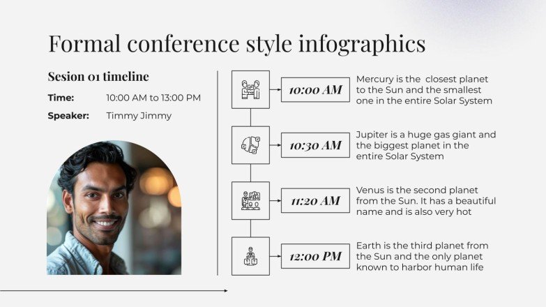 Formal Conference Style Infographics Template
