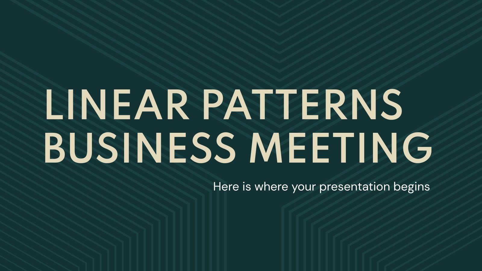 Linear Patterns Business Meeting | Google Slides & PowerPoint