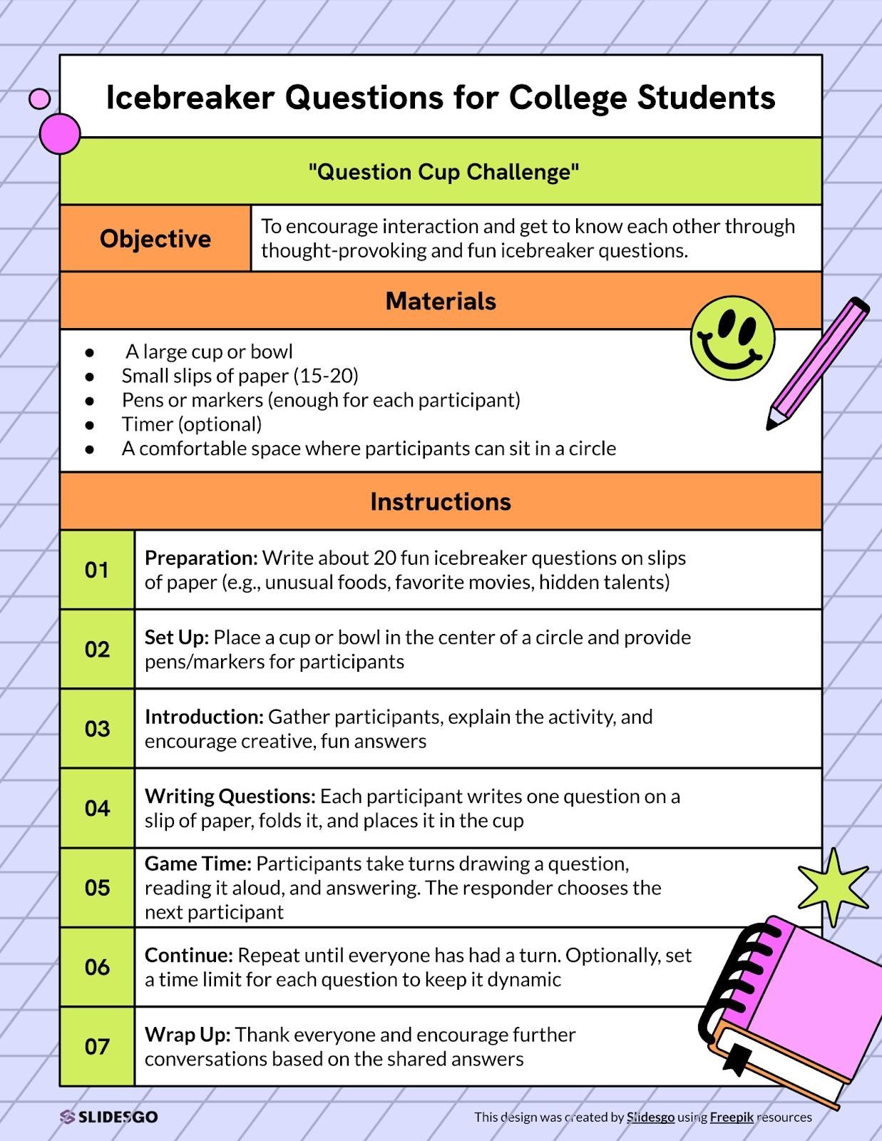 Icebreaker Questions for College Students Presentation