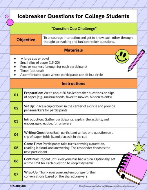 Icebreaker Questions for College Students Presentation