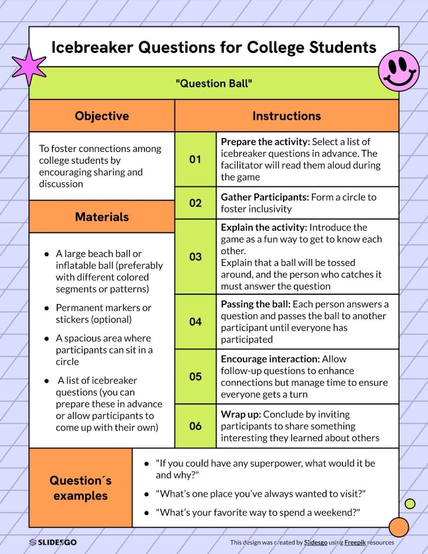 Icebreaker Questions for College Students Presentation