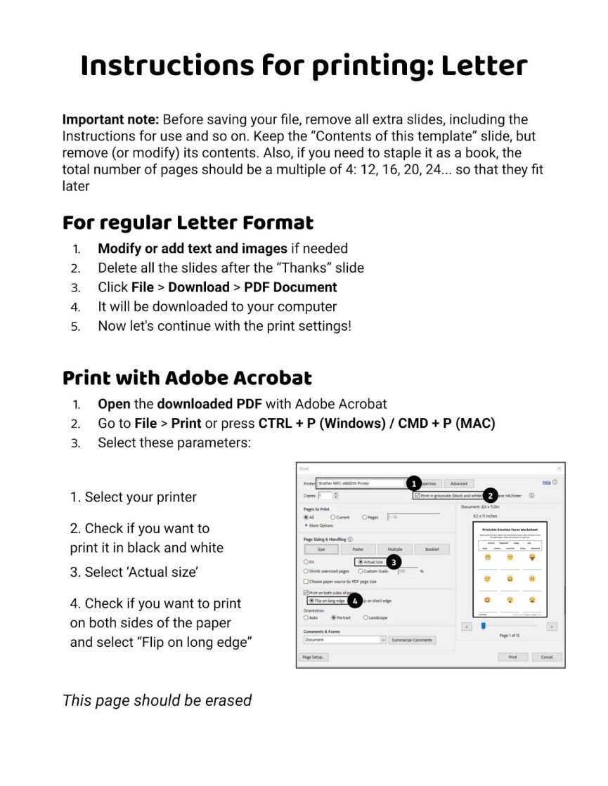 Printable Emotion Faces Worksheet Presentation
