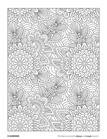Abstract Coloring Book Template