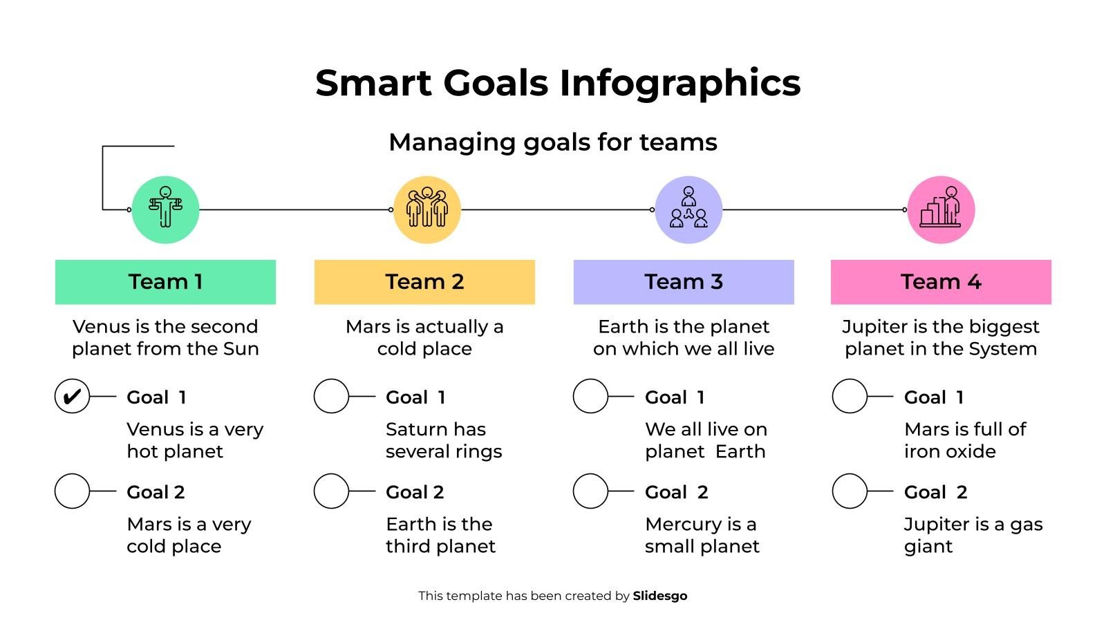 Smart Goals Infographics Template