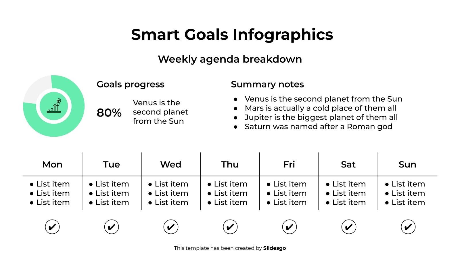 Smart Goals Infographics Template