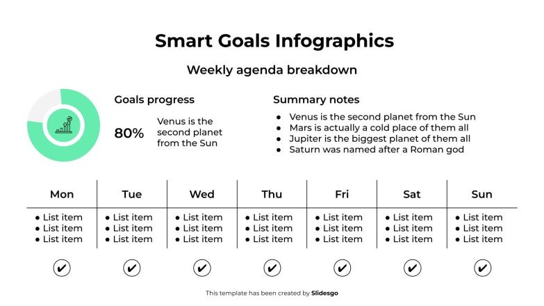 Smart Goals Infographics Template