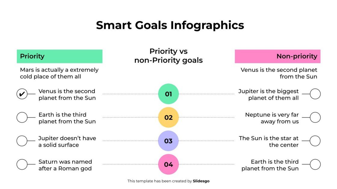 Smart Goals Infographics Template