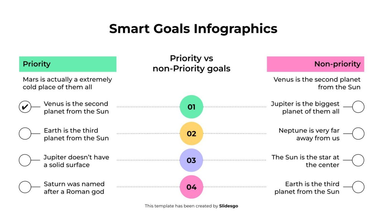 Smart Goals Infographics Template
