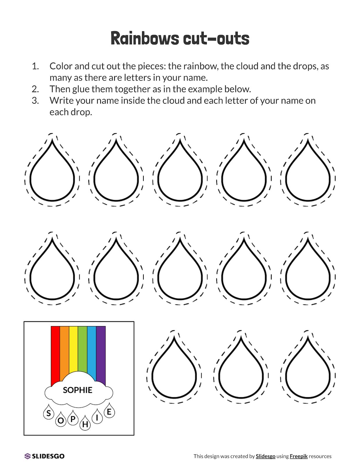 Rainbows Cut-outs Presentation