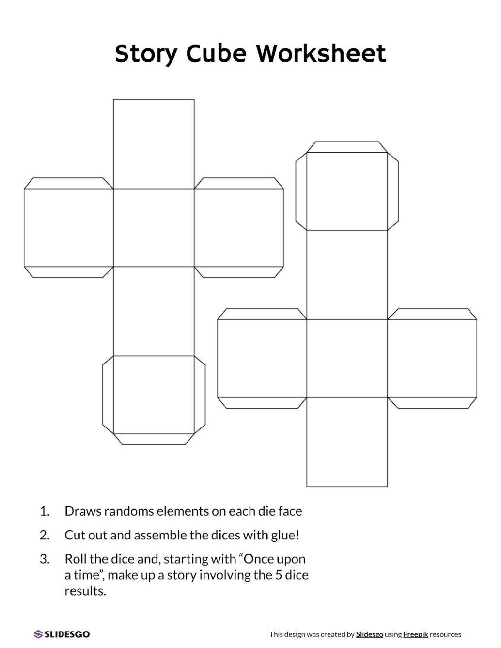 Story Cube Worksheet Presentation