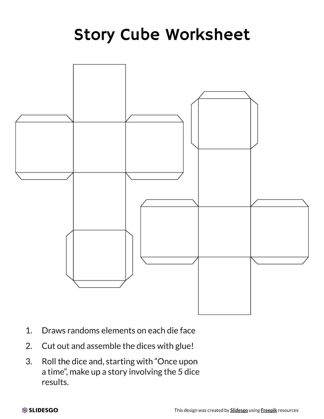 Story Cube Worksheet Presentation