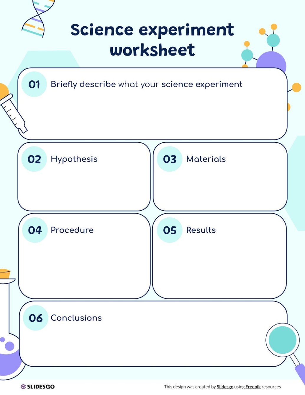 Science Experiment Worksheet Template