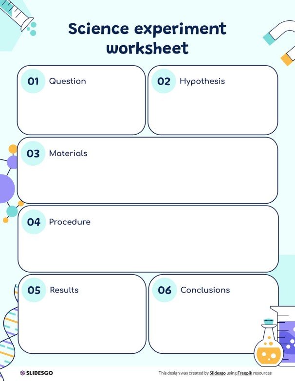 Science Experiment Worksheet Template