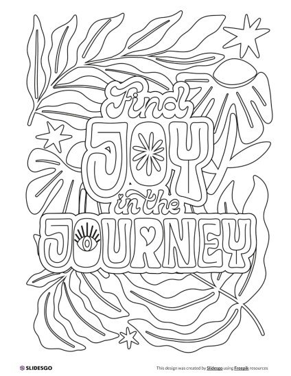 Positive Self Talk Coloring Book Template