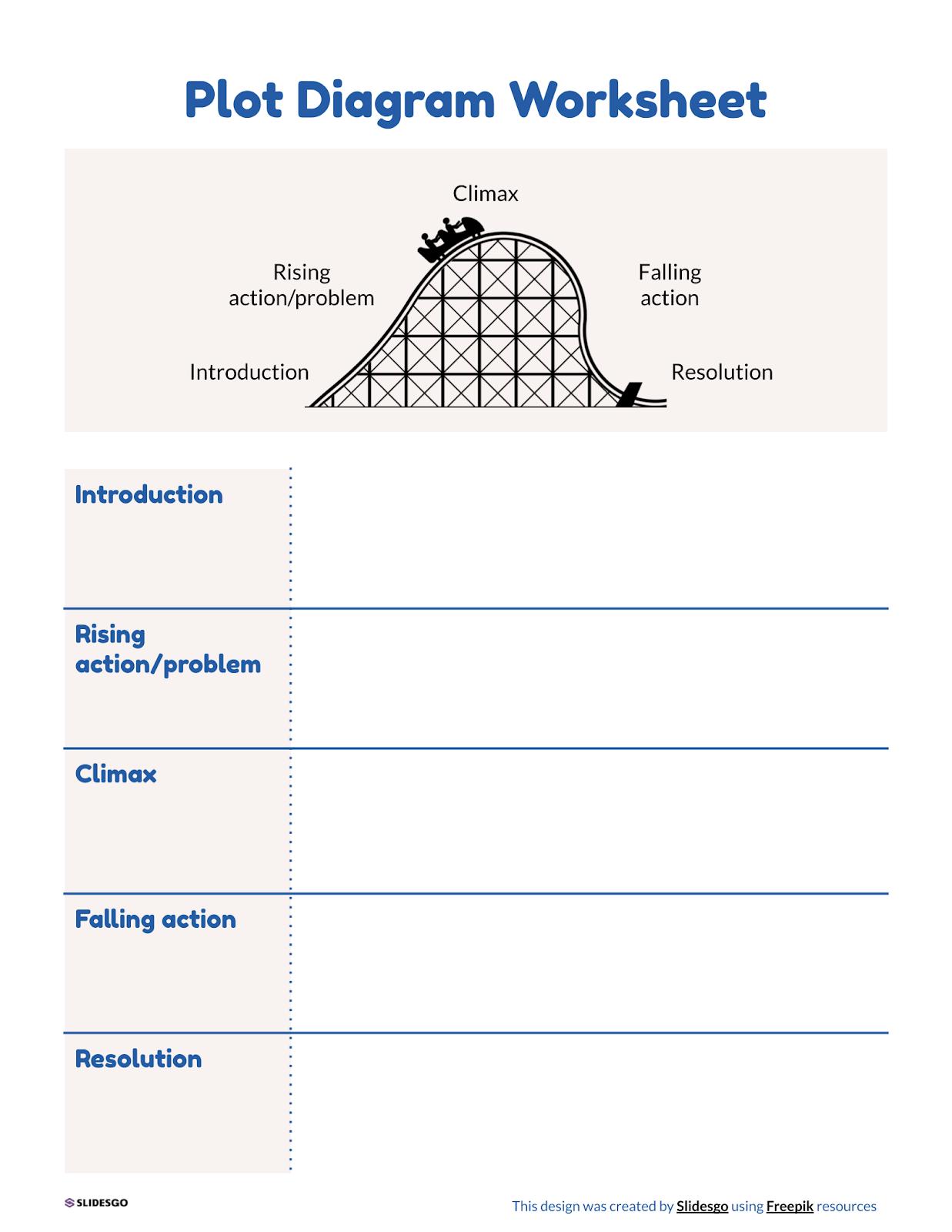 Plot Diagram Worksheet Template