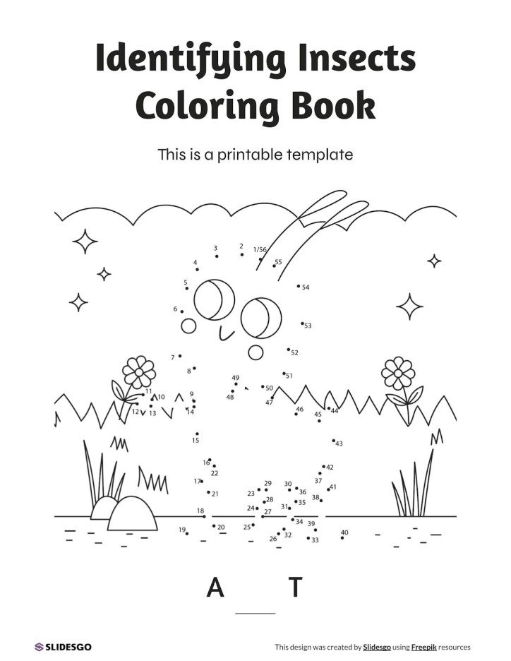 Plantilla Libro para colorear de identificación de insectos