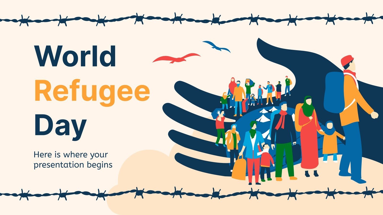Free Google Slides & PowerPoint templates about refugees