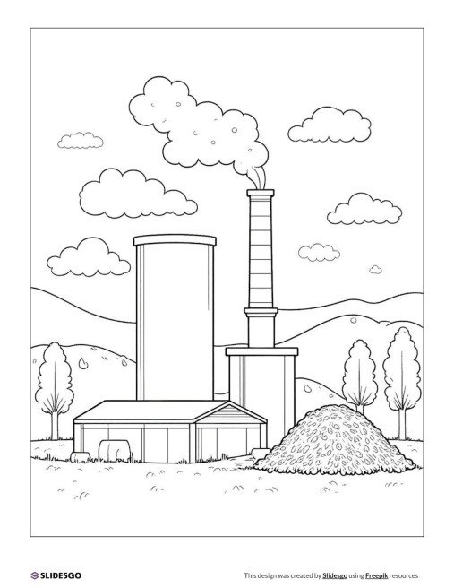 Renewable Energy Coloring Book Template