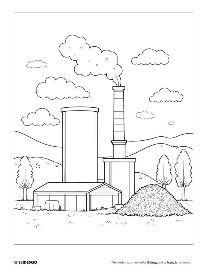 Renewable Energy Coloring Book Template