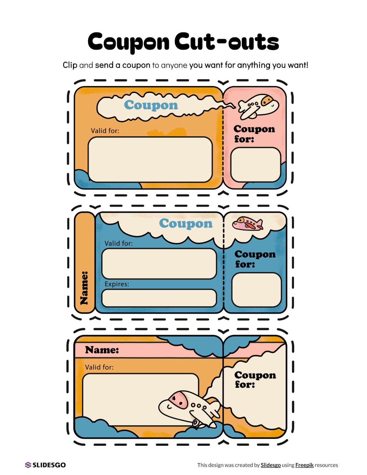 Coupon Cut-outs Template
