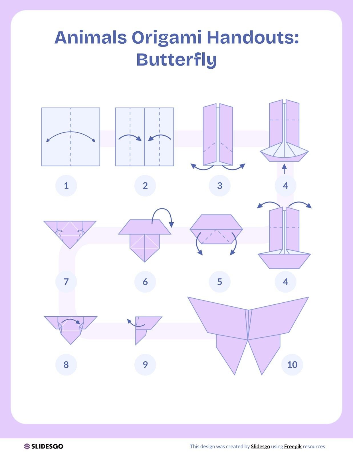 Animals Origami Handouts Template
