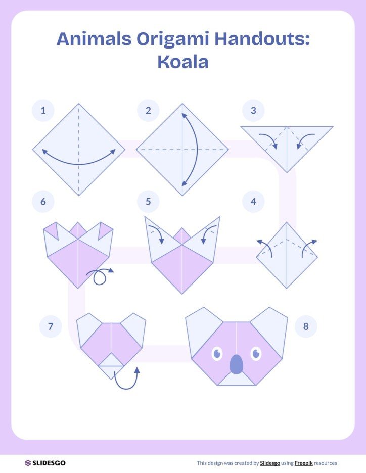 Animals Origami Handouts Template