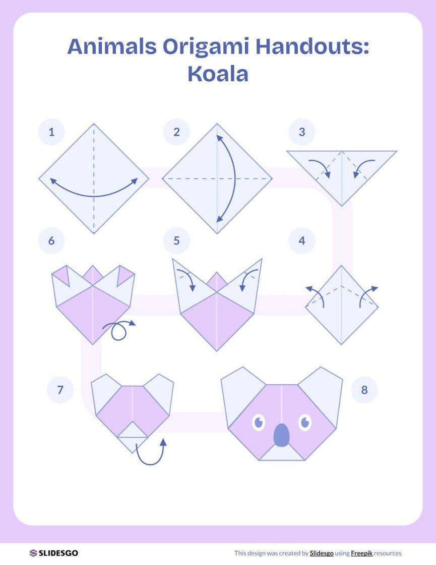 Animals Origami Handouts Template
