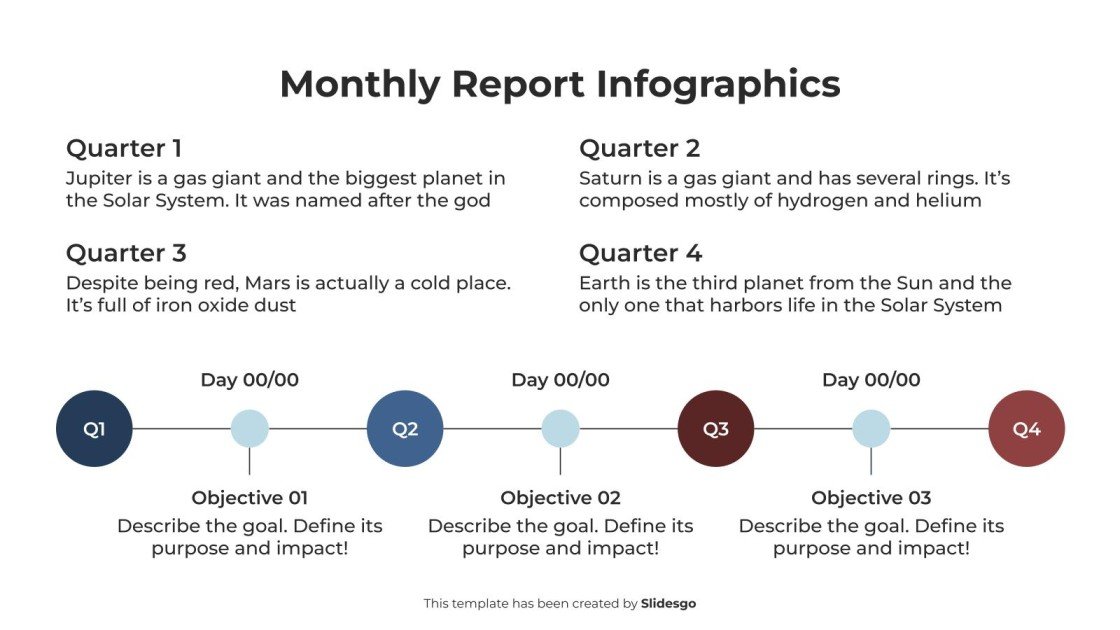 Monthly Report Infographics Template