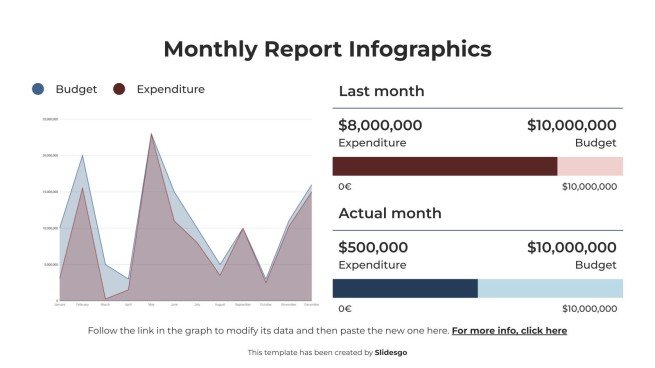 Monthly Report Infographics Template