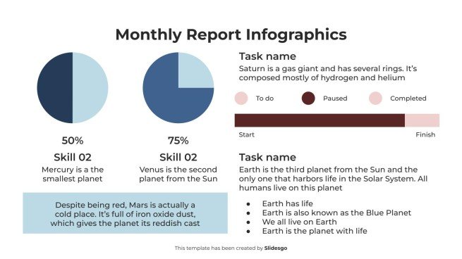 Monthly Report Infographics Template