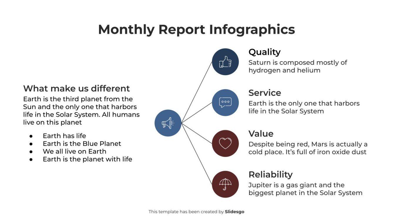 Monthly Report Infographics Template