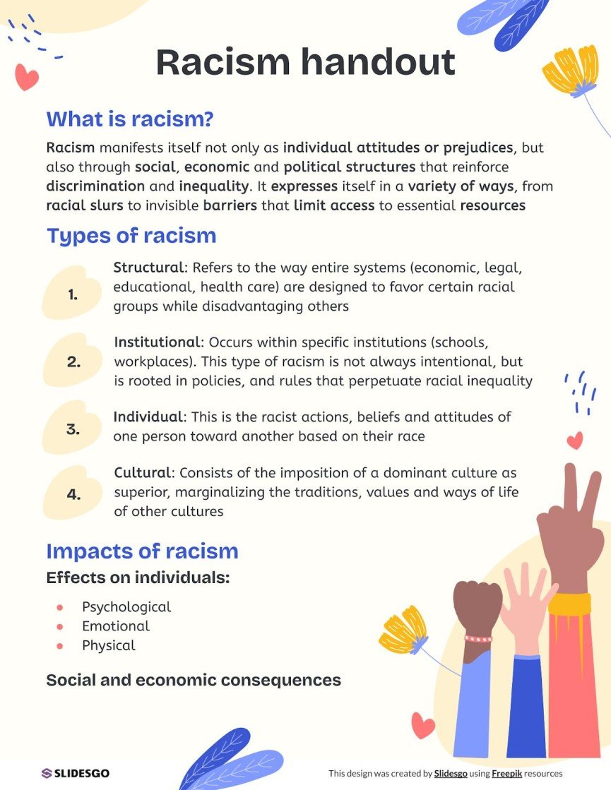 Free Google Slides and PPT templates to fight against racism