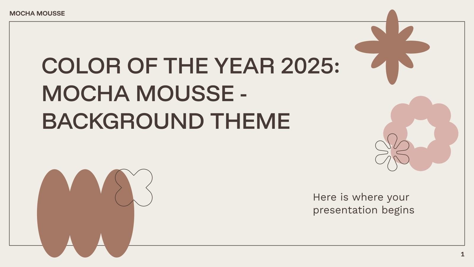 Color of the Year 2025: Mocha Mousse - Background Theme