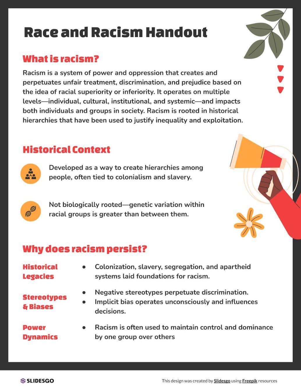 Free Google Slides and PPT templates to fight against racism