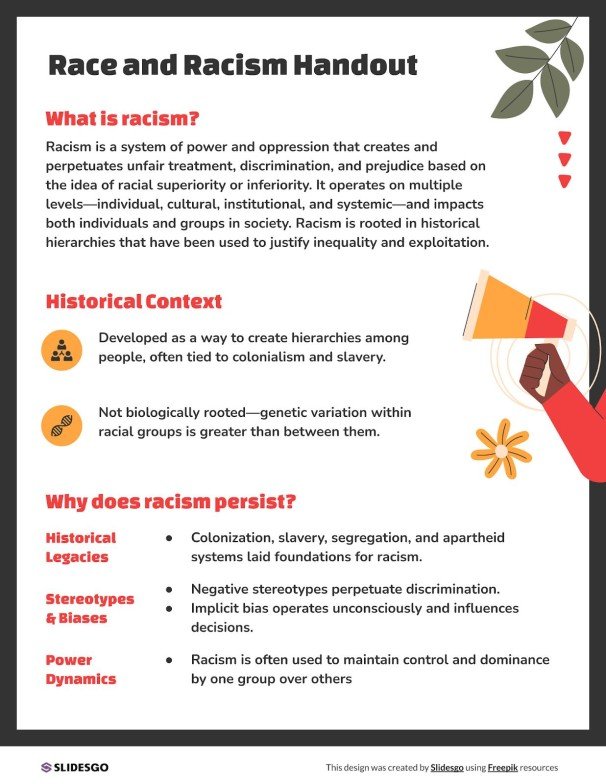 Free Google Slides and PPT templates to fight against racism