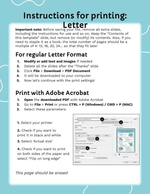 Dental Care for Kids Handout Template