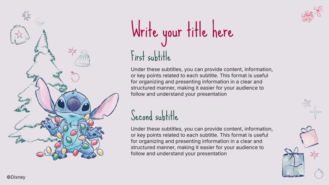 Stitch Christmas Presentation