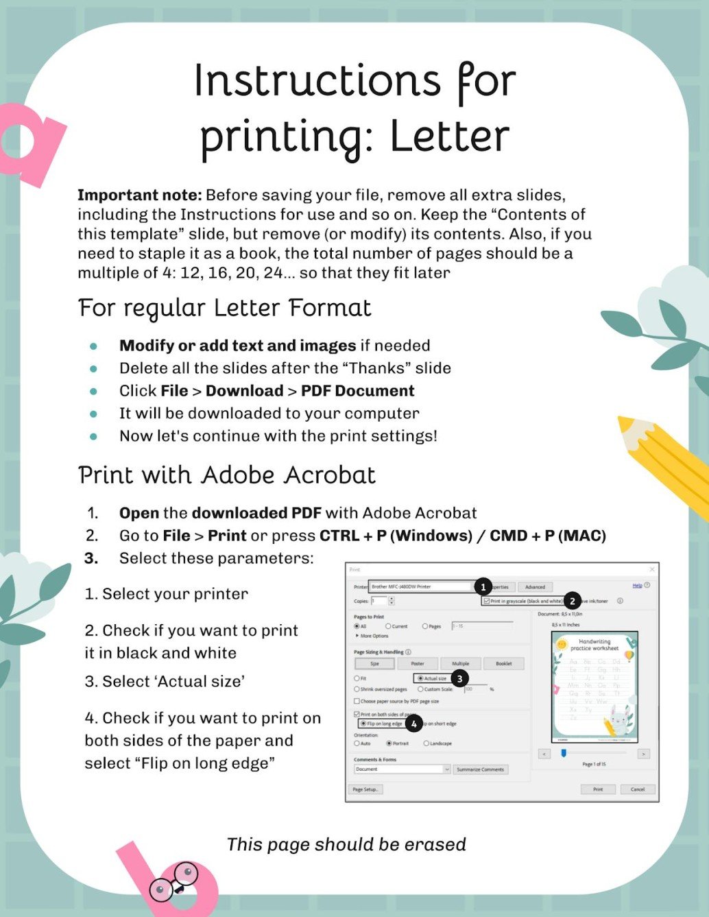 Handwriting Practice Worksheet Template