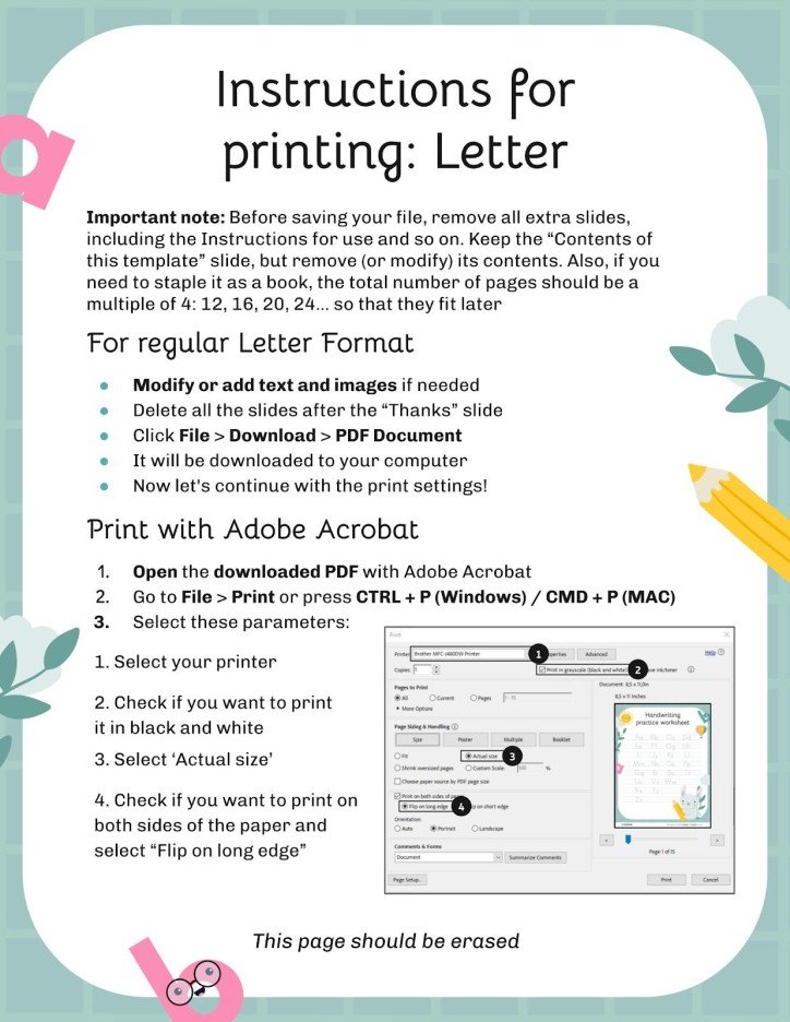 Handwriting Practice Worksheet Template