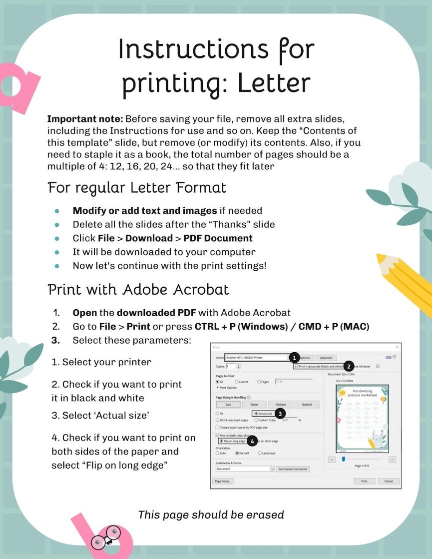 Handwriting Practice Worksheet Template