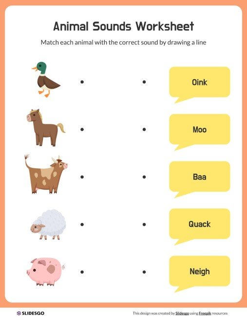 Animal Sounds Worksheet Presentation