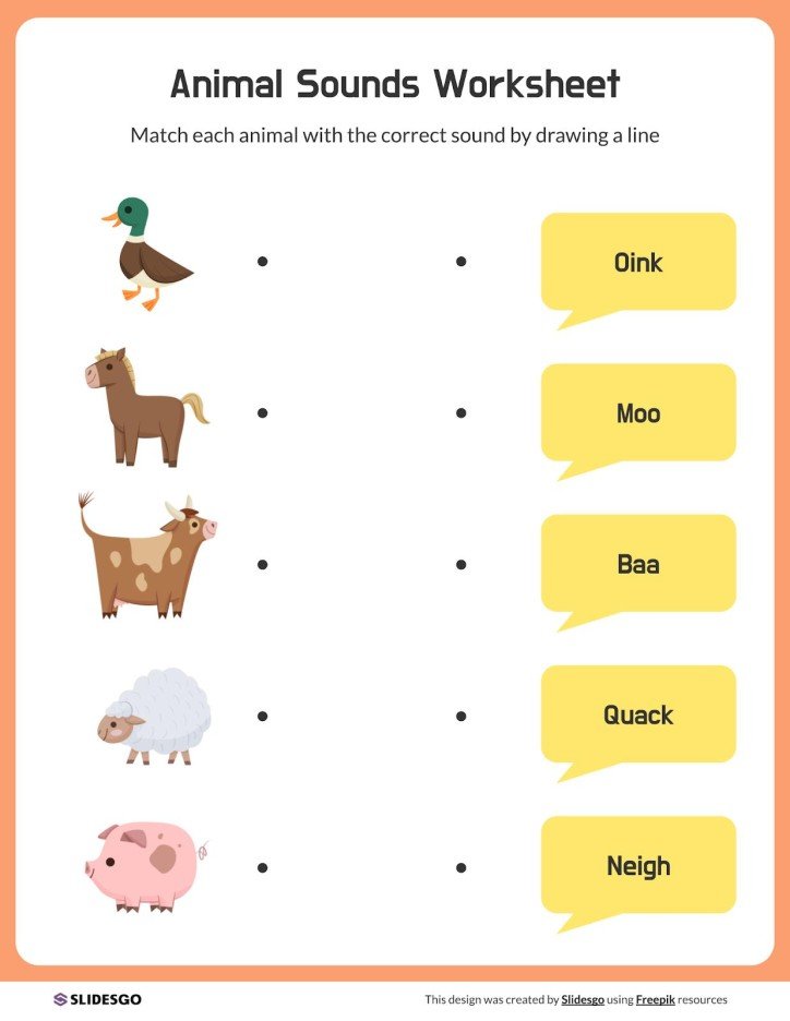 Animal Sounds Worksheet Presentation