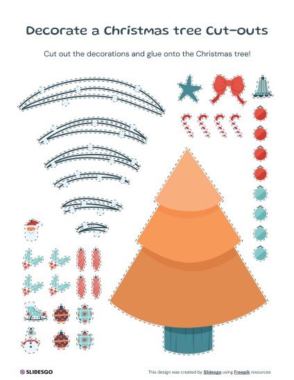 Decorate a Christmas Tree Cut-outs Presentation