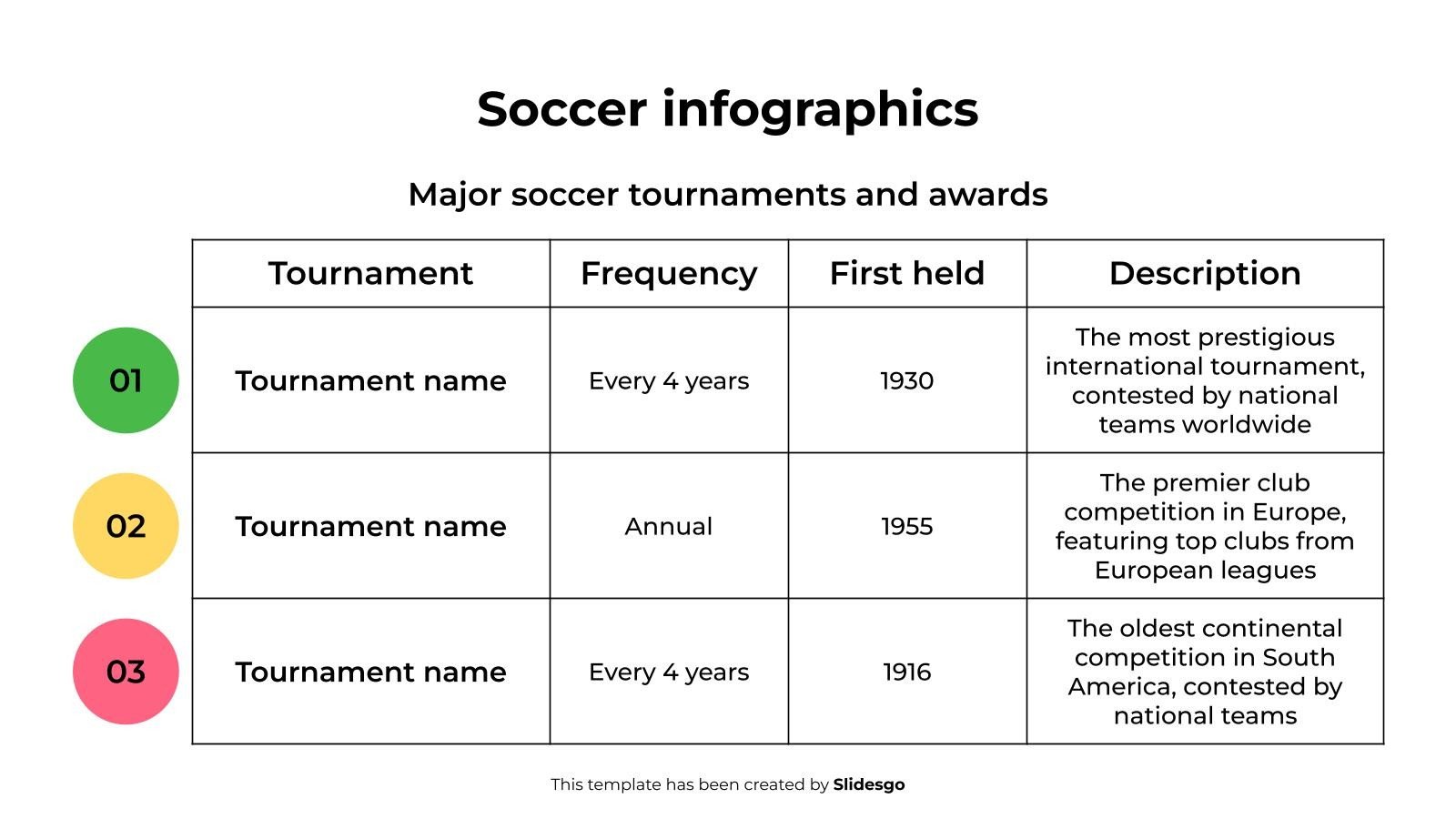 Soccer Infographics Template