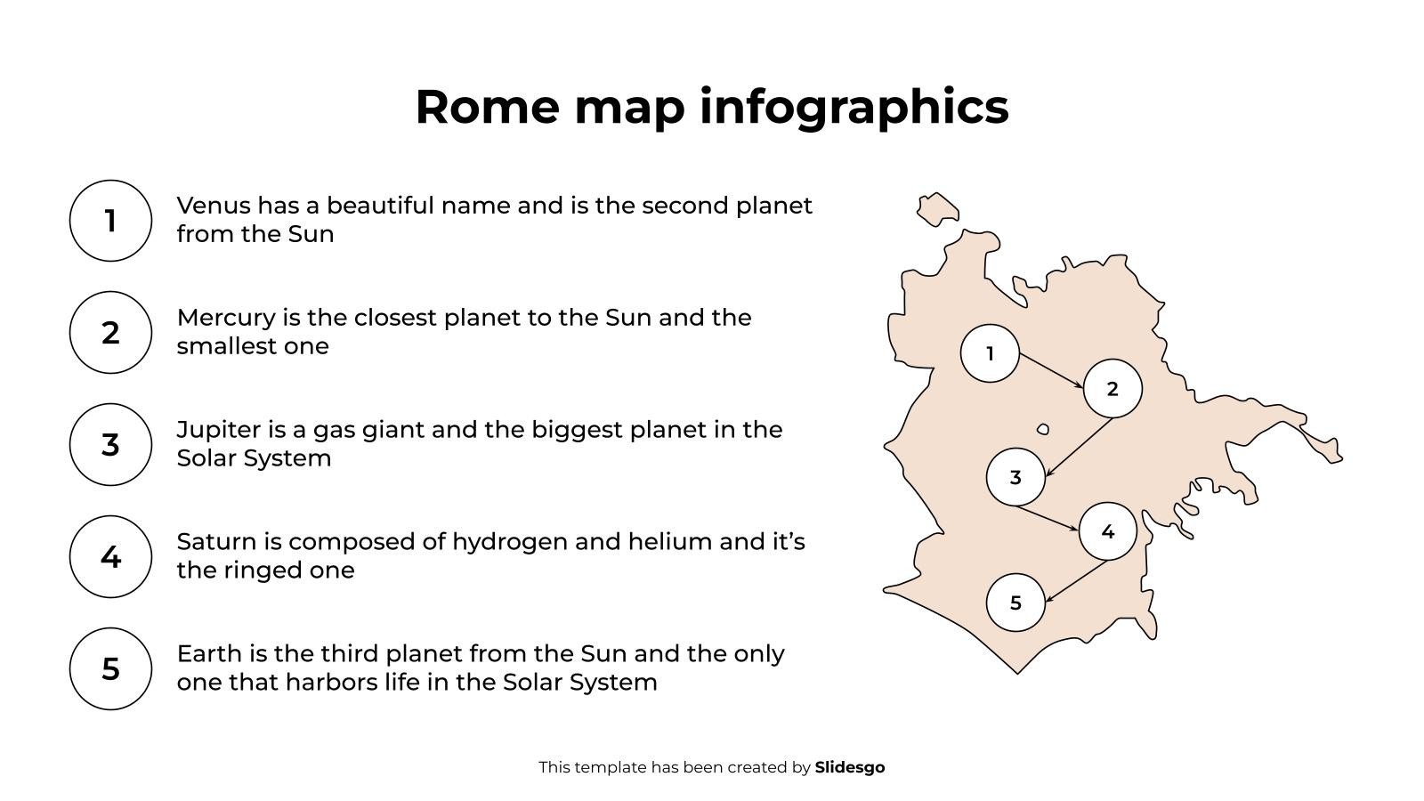 Rome Map Infographics Template
