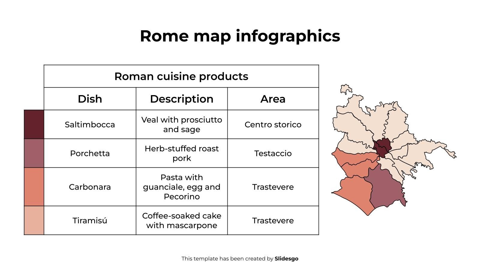 Rome Map Infographics Template