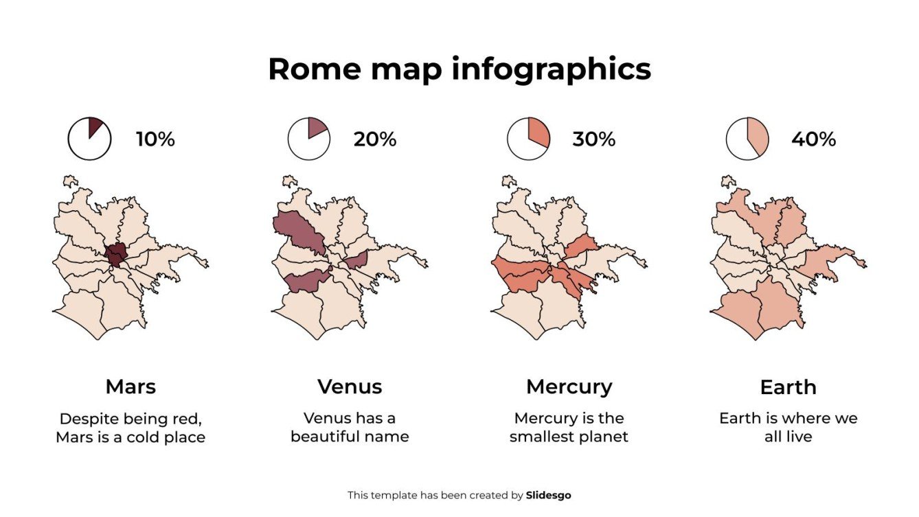 Rome Map Infographics Template