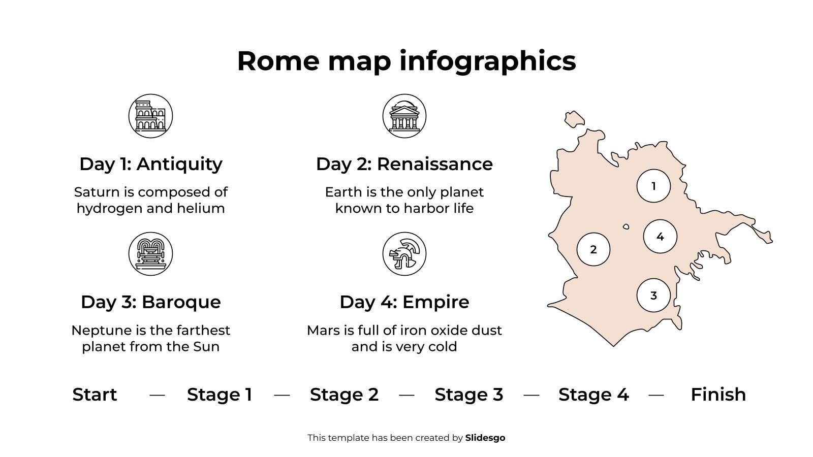 Rome Map Infographics Template